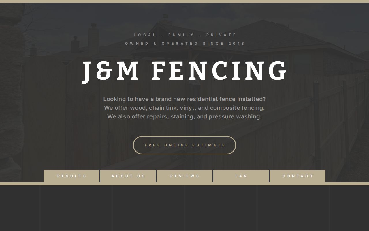 J&M Fencing Home Page